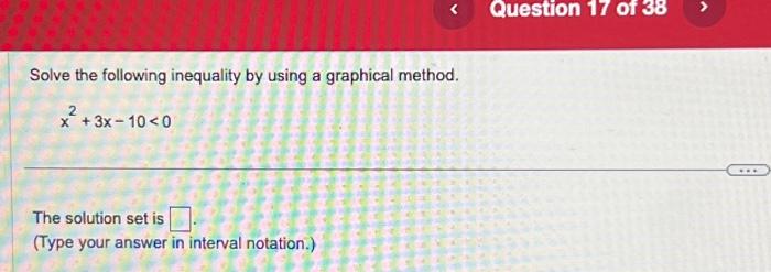 Solved Solve the following inequality by using a graphical | Chegg.com