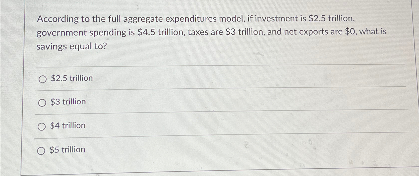 Solved According to the full aggregate expenditures model, | Chegg.com