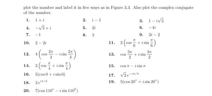 Solved For each of the following numbers, first visualize | Chegg.com