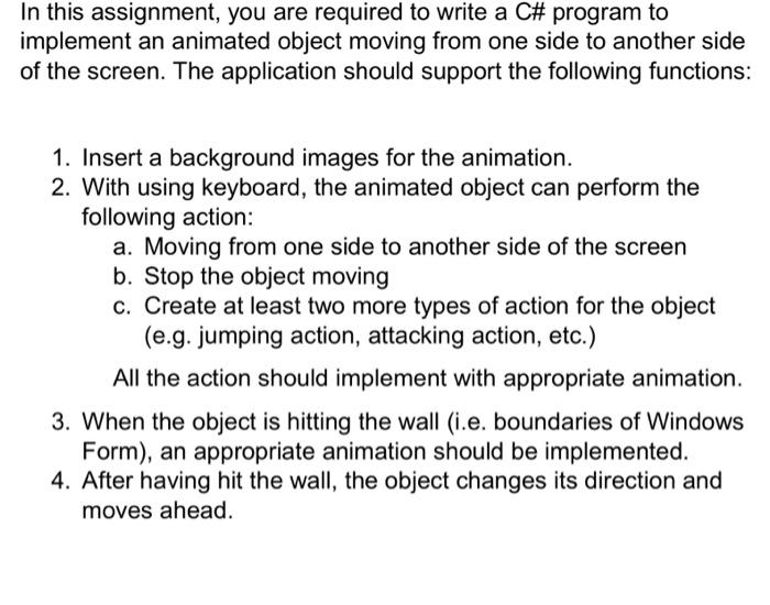 In this assignment, you are required to write a C\# | Chegg.com