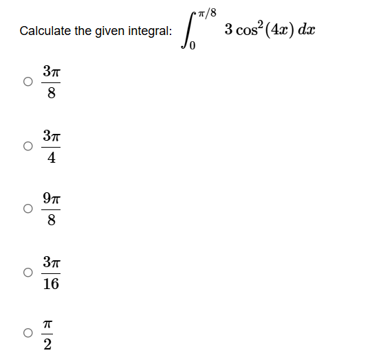 Solved Calculate the given integral: | Chegg.com