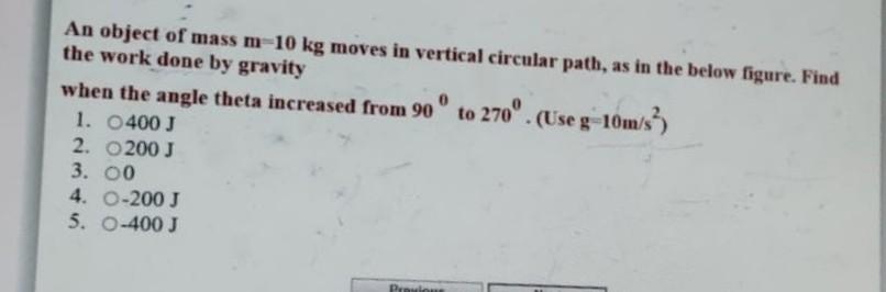 Solved An object of mass m=10 kg moves in vertical circular | Chegg.com