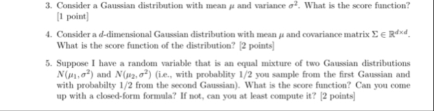Solved Consider a Gaussian distribution with mean μ ﻿and | Chegg.com