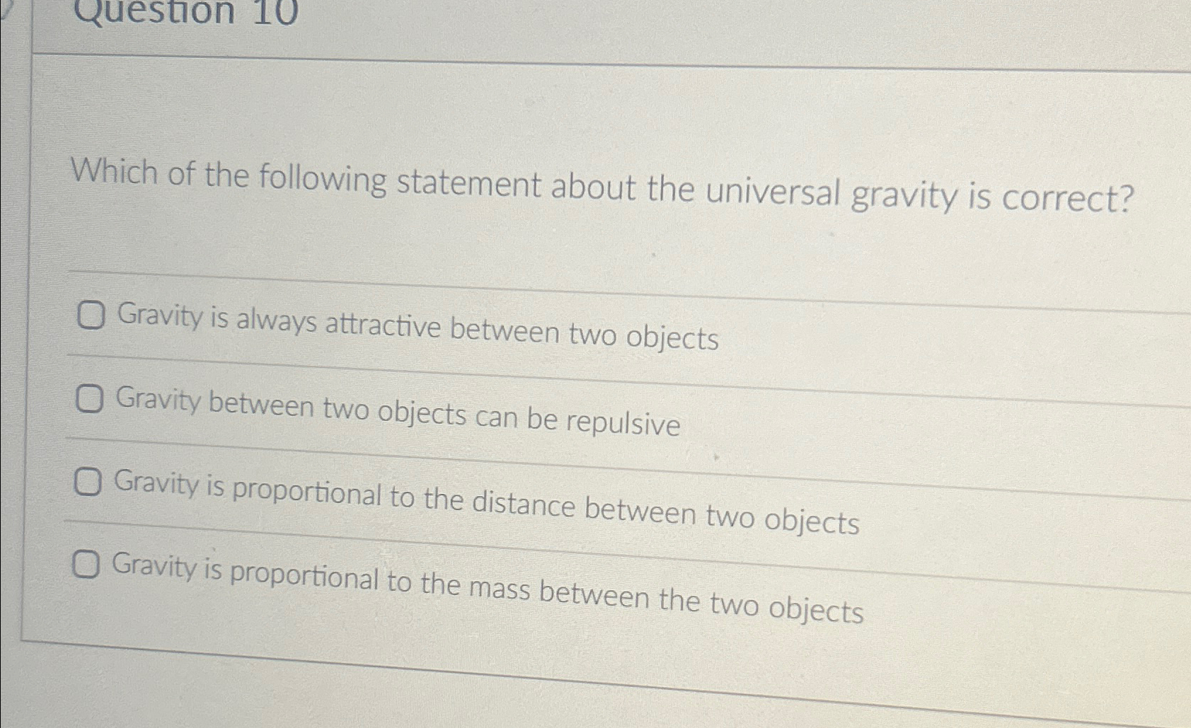 Solved Which of the following statement about the universal | Chegg.com