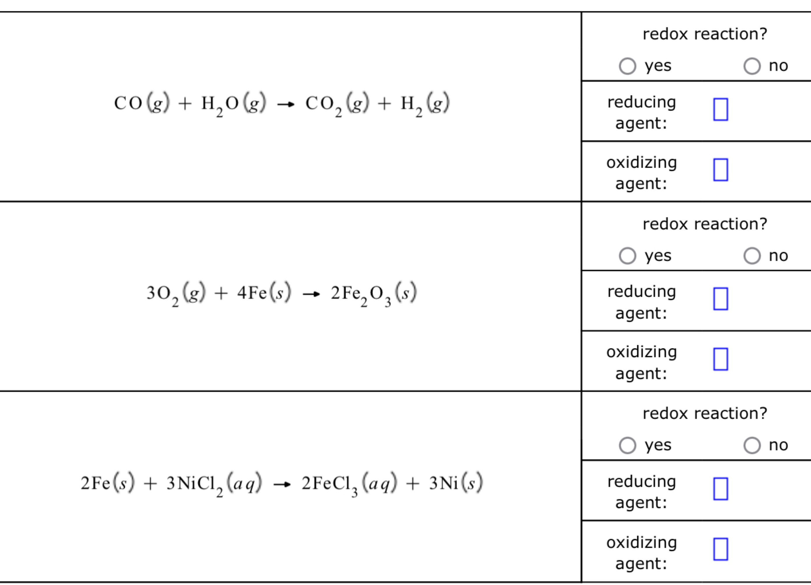 Solved what is the oxidizing/ ﻿reducing agent | Chegg.com