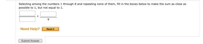 Solved Selecting among the numbers 1 through 8 and repeating | Chegg.com