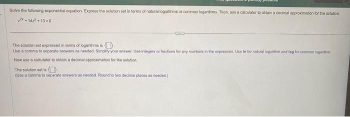 Solved ln(x−2)−ln(x+8)=ln(x−1)−ln(x+12) Solvo the equalion | Chegg.com