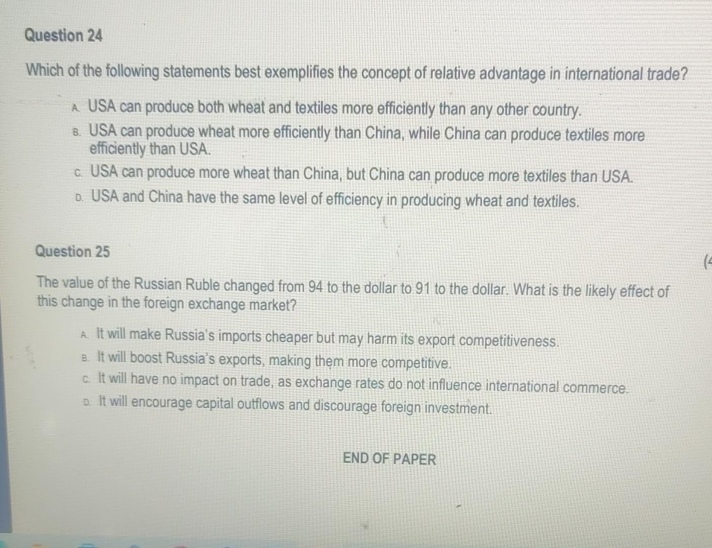 Solved Which of the following statements best exemplifies | Chegg.com