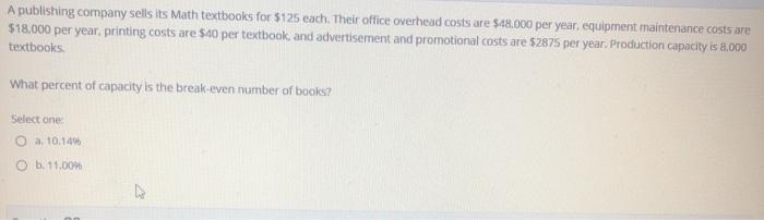 Solved A publishing company sells its Math textbooks for | Chegg.com