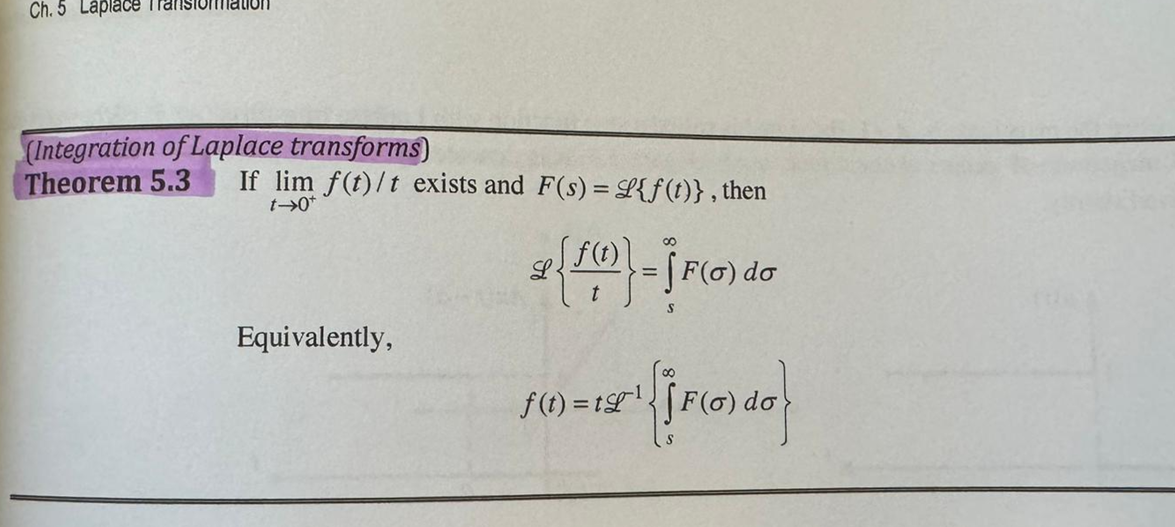 Solved Find the laplace transform using integration of | Chegg.com