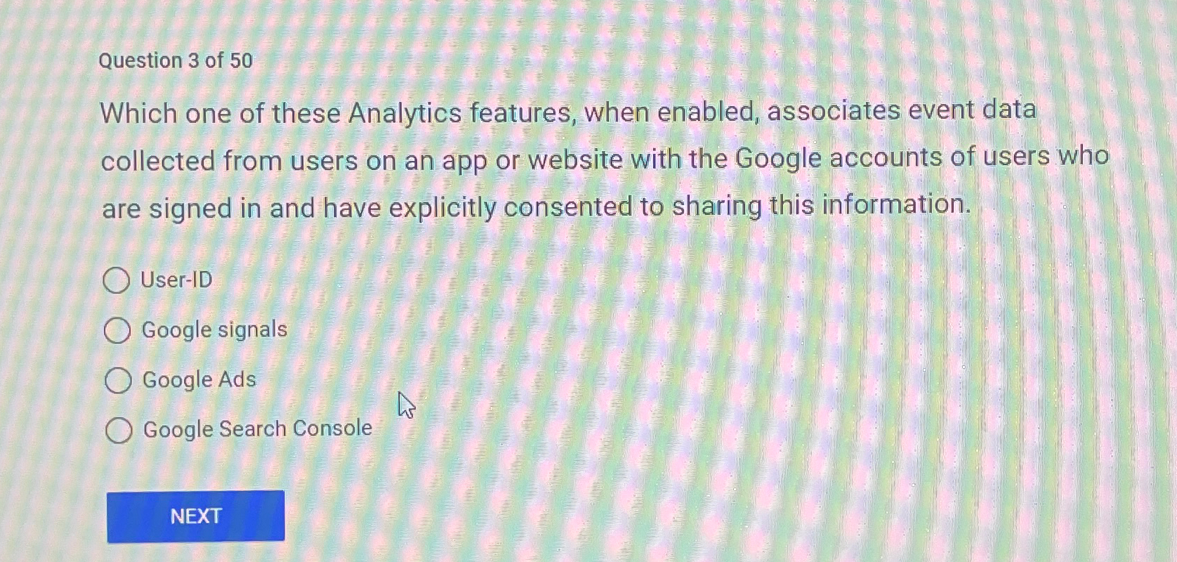 Solved Question 3 ﻿of 50Which one of these Analytics | Chegg.com