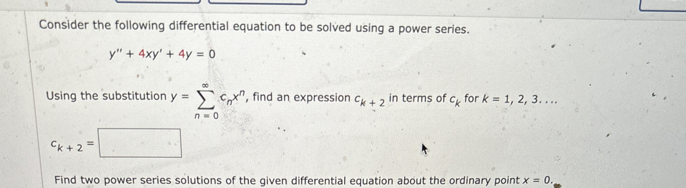 Solved Consider the following differential equation to be | Chegg.com