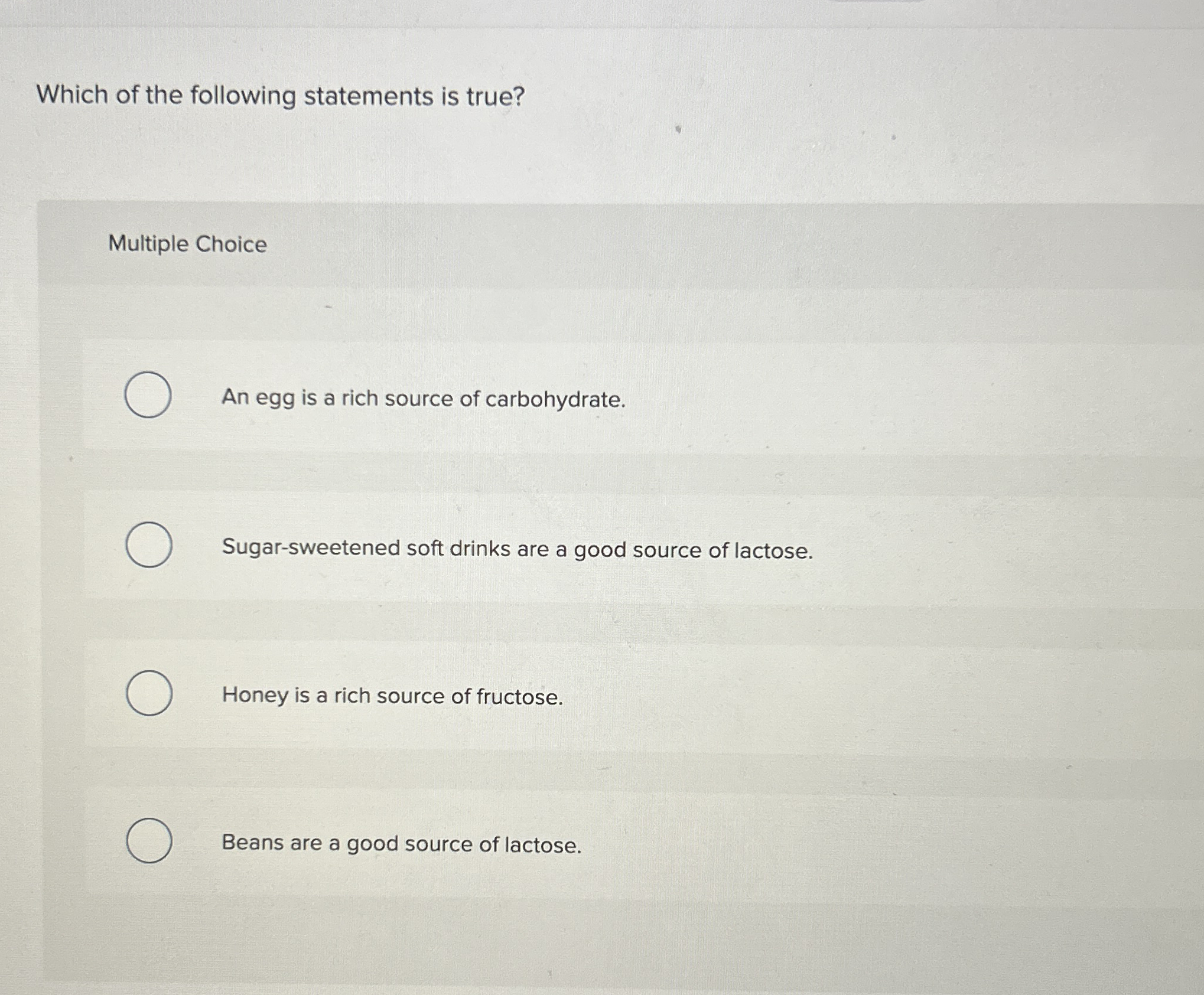 Solved Which of the following statements is true?Multiple | Chegg.com