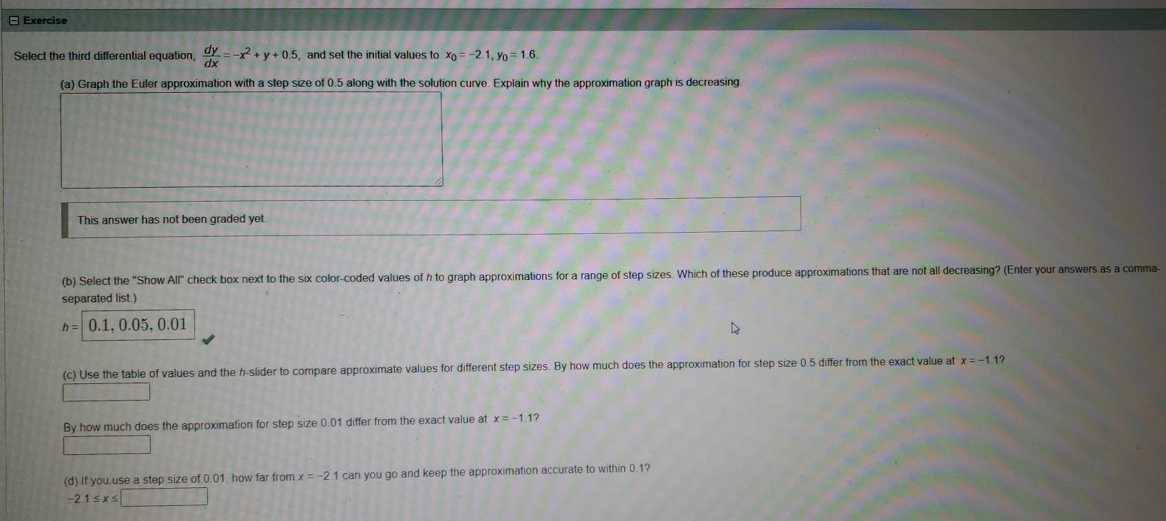 Solved EULER'S METHOD FOR APPROXIMATING SOLUTIONS = = +y+0.5 | Chegg.com