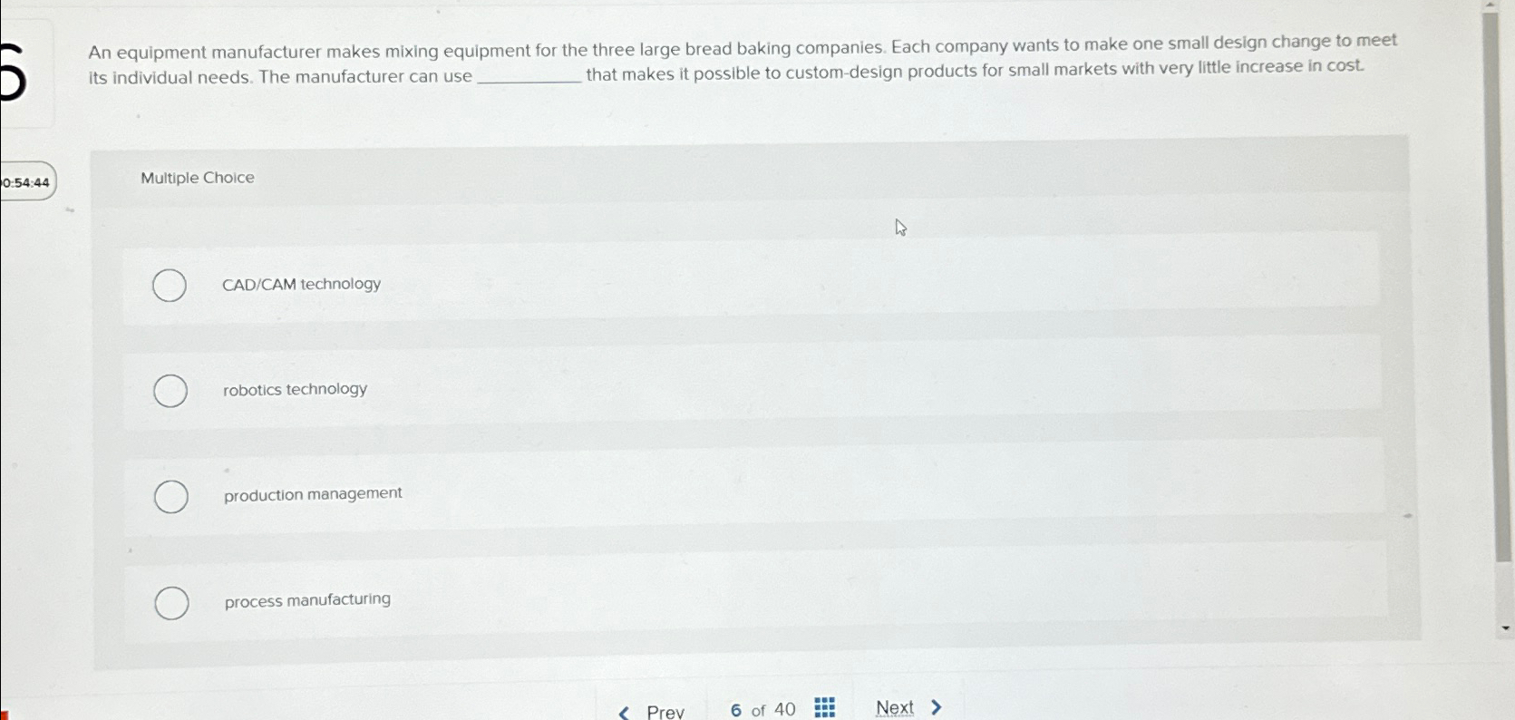 Solved An equipment manufacturer makes mixing equipment for | Chegg.com
