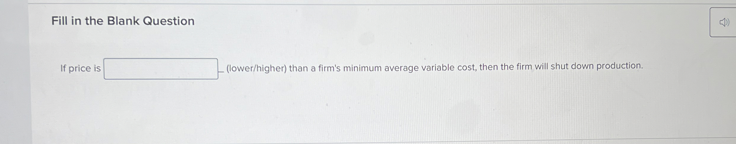 Solved Fill in the Blank QuestionIf price is | Chegg.com