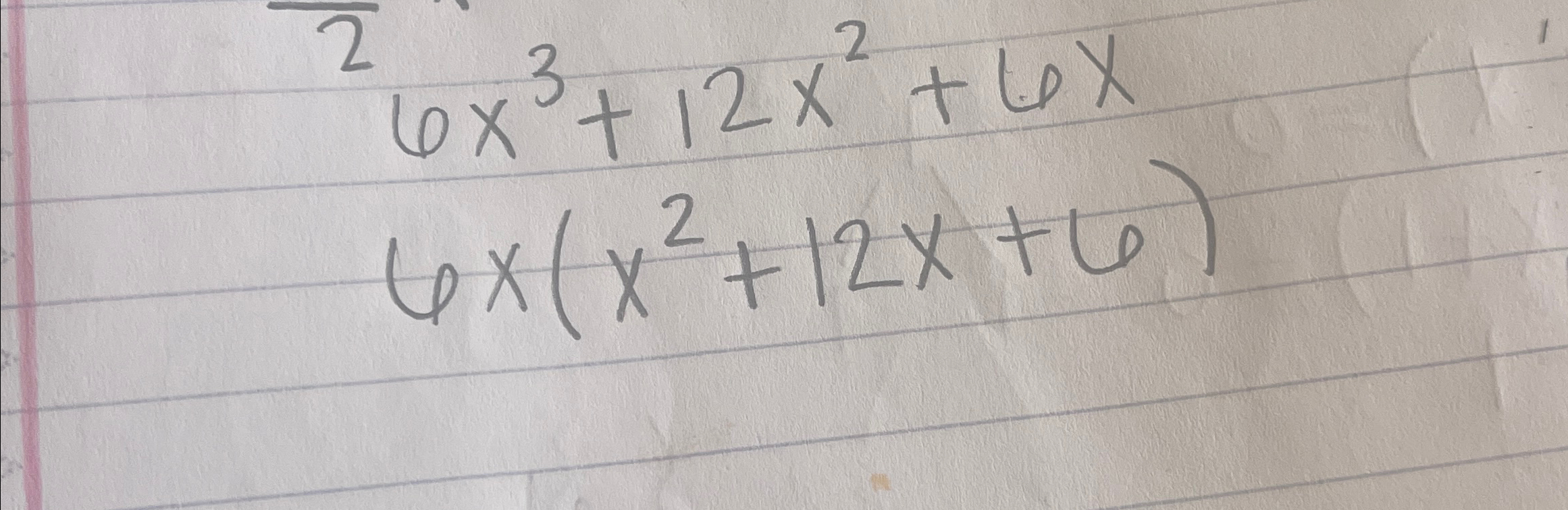 Solved 6x3+12x2+6x6x(x2+12x+6)How do i factor this theres | Chegg.com