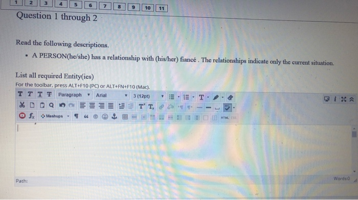Solved Question 1 through 2 Read the following descriptions | Chegg.com