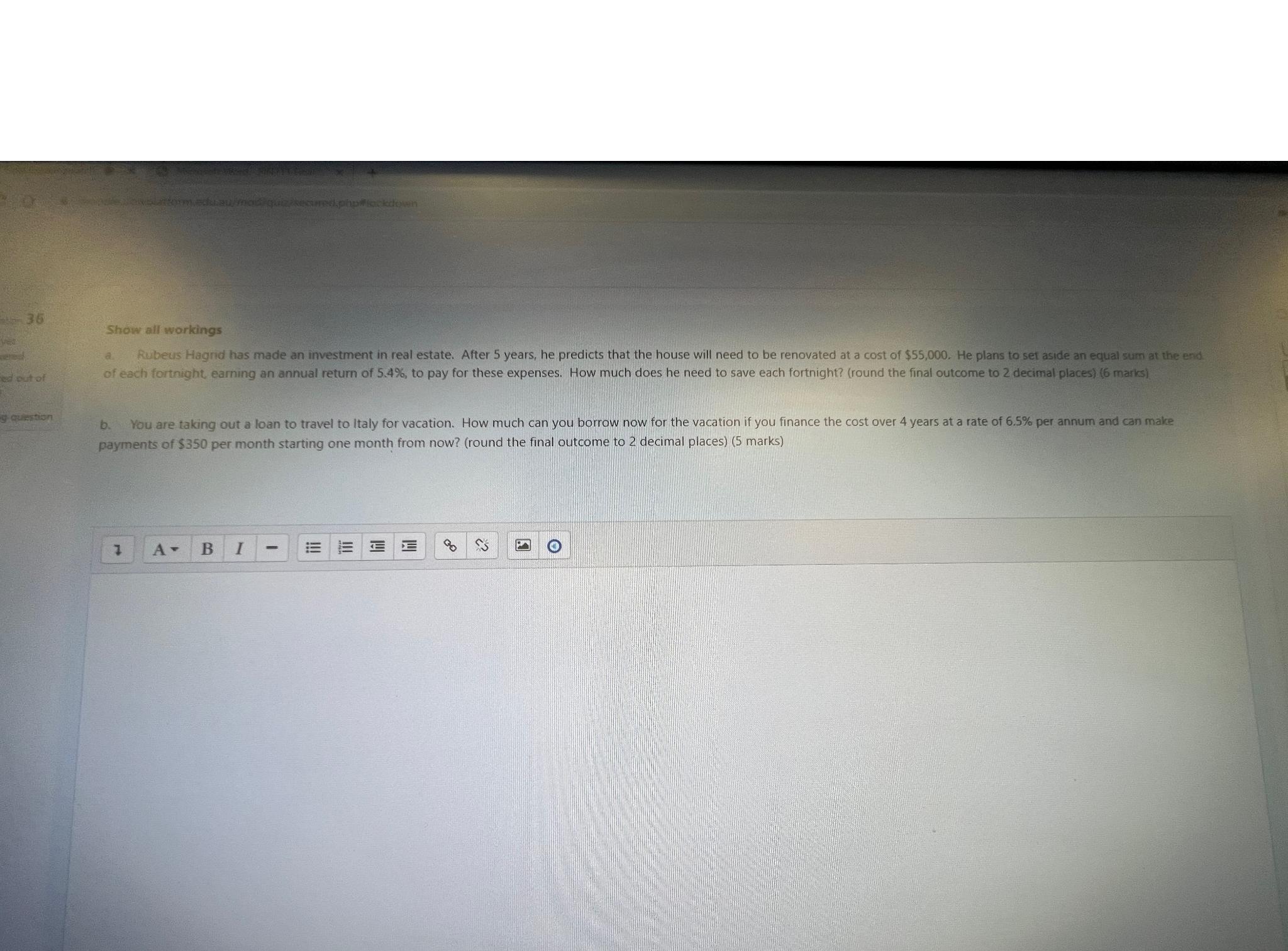 Solved Show all workings payments of $350 ﻿per month | Chegg.com