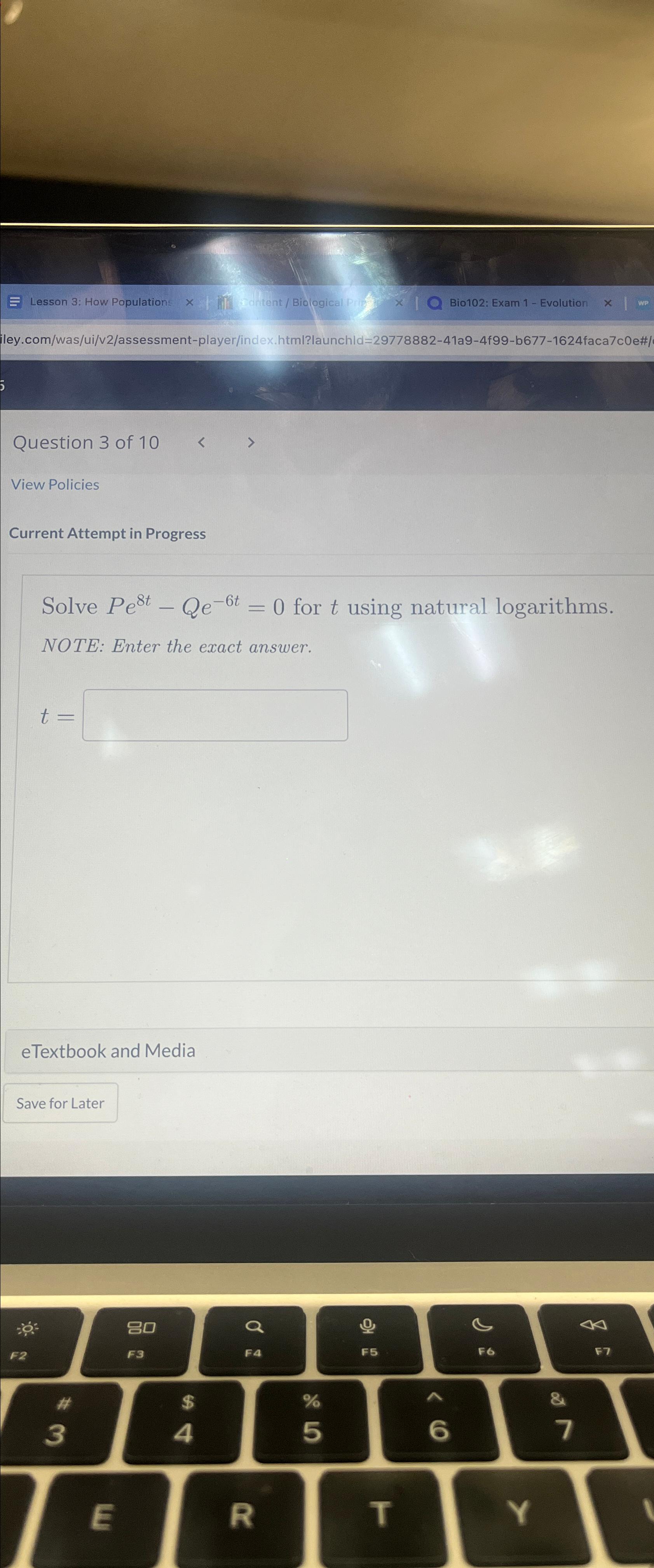 Solved Question 3 ﻿of 10View PoliciesCurrent Attempt in | Chegg.com