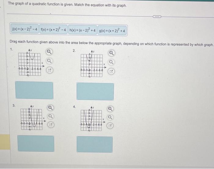 Solved The graph of a quadratic function is given. Match the | Chegg.com