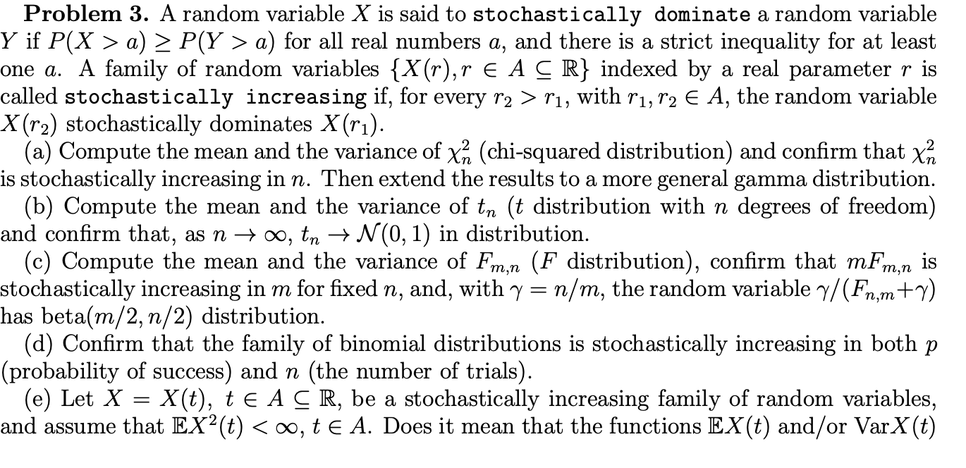 Solved Problem 3. ﻿A random variable x is ﻿said to | Chegg.com