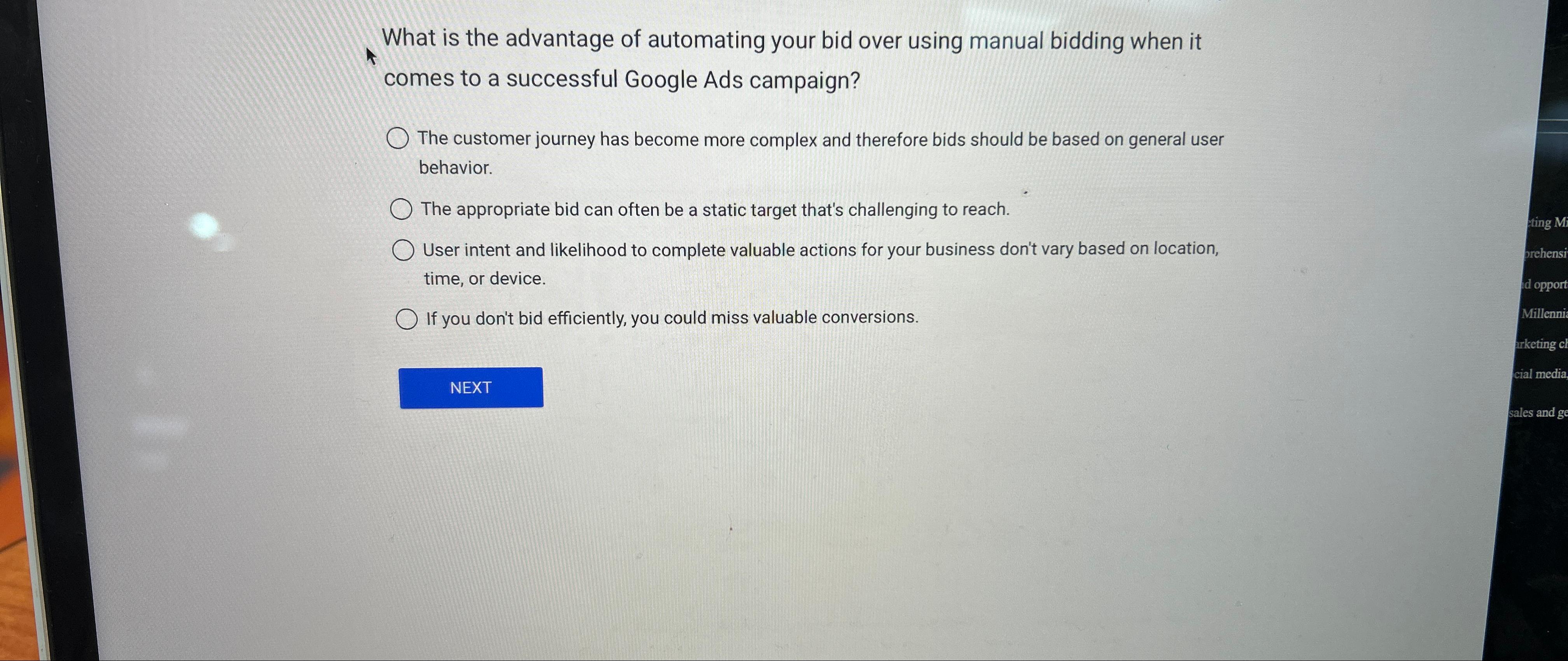 Solved What is the advantage of automating your bid over | Chegg.com