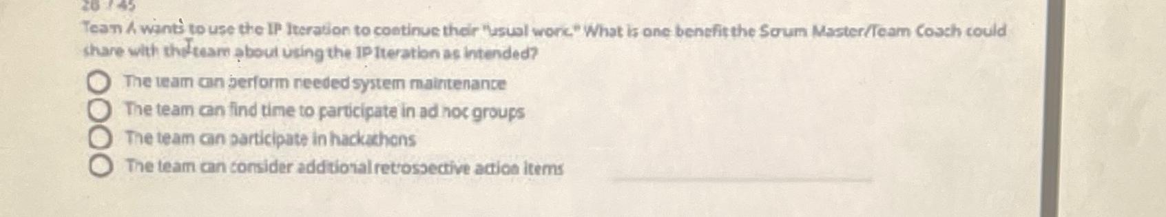 Solved Tean A wants to use the IP Iteration to continue | Chegg.com