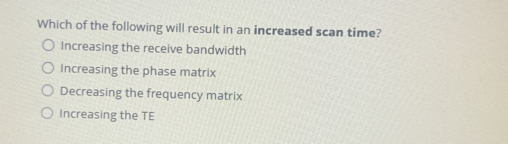 Solved Which of the following will result in an increased | Chegg.com