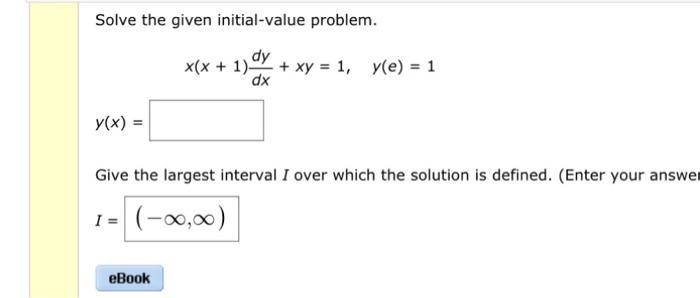 Solved Solve the given initial-value problem. | Chegg.com