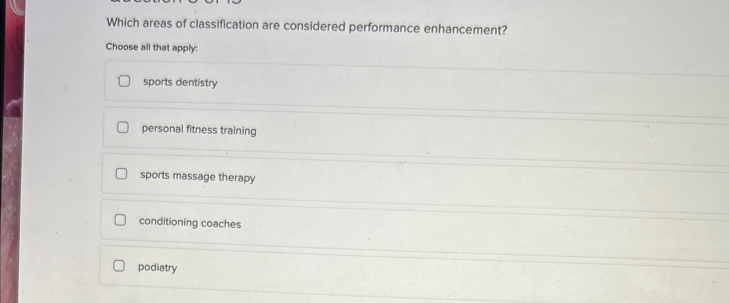 Solved Which areas of classification are considered | Chegg.com
