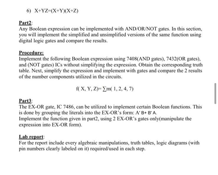 Solved Experiment 3 Boolean Algebra Before Attending The Lab