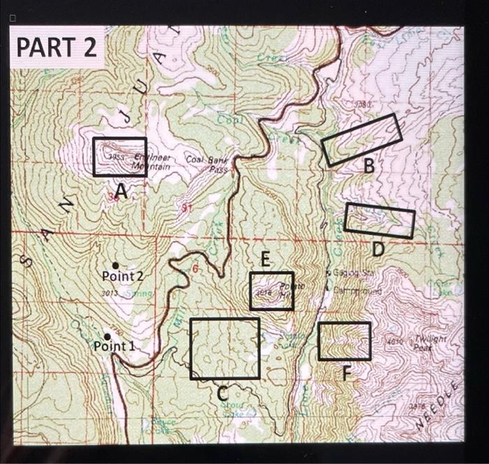 Solved Part 1: Interpreting Land Features and Elevation | Chegg.com