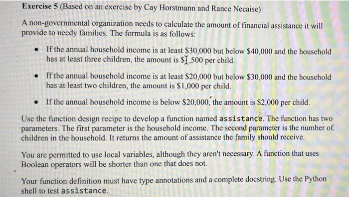 Solved Exercise 5 (Based on an exercise by Cay Horstmann and | Chegg.com