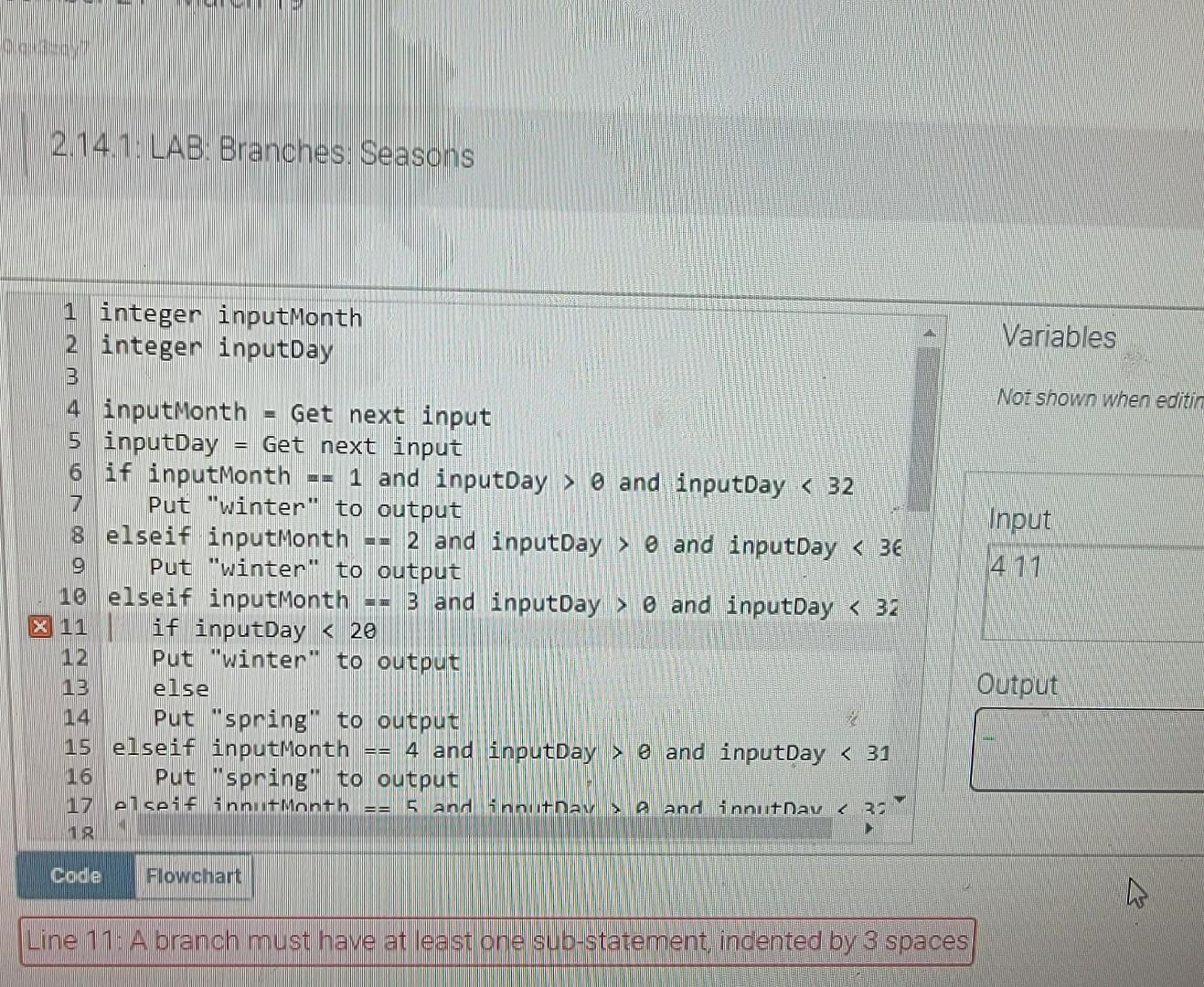 Solved Can someone help me, I keep getting this error | Chegg.com