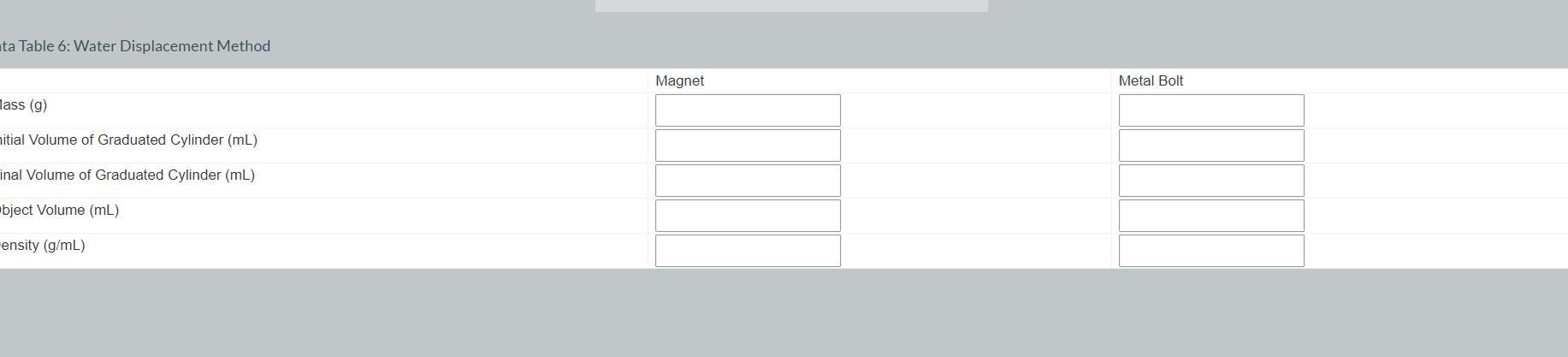 Data Table 4: Liquid MeasurementsMass A: Graduated | Chegg.com