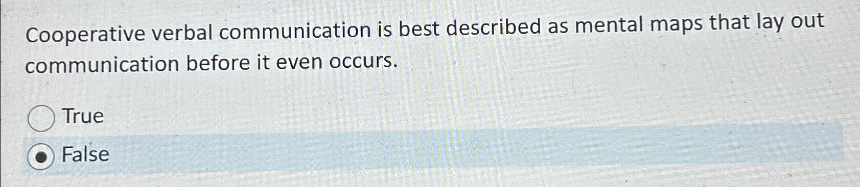 Solved Cooperative verbal communication is best described as | Chegg.com