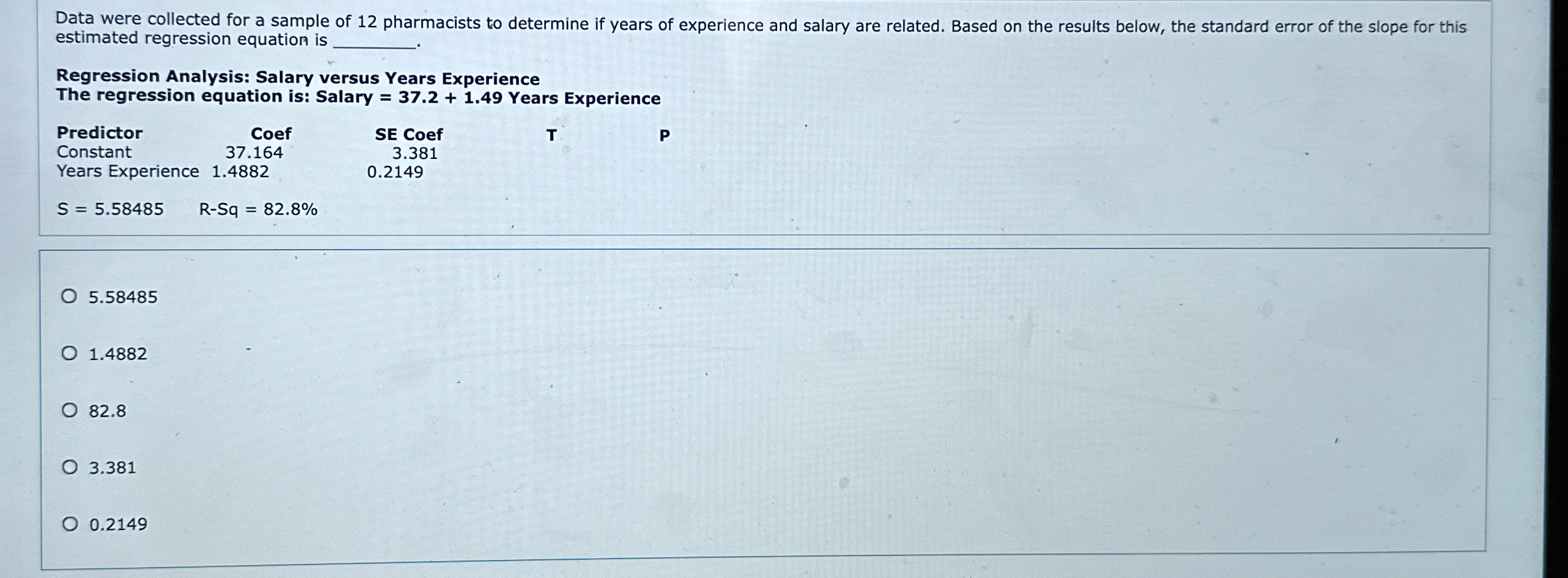 Solved estimated regression equation isRegression Analysis: | Chegg.com