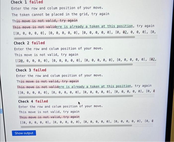 Solved vesigning solutions The rules of the Three in a Row | Chegg.com
