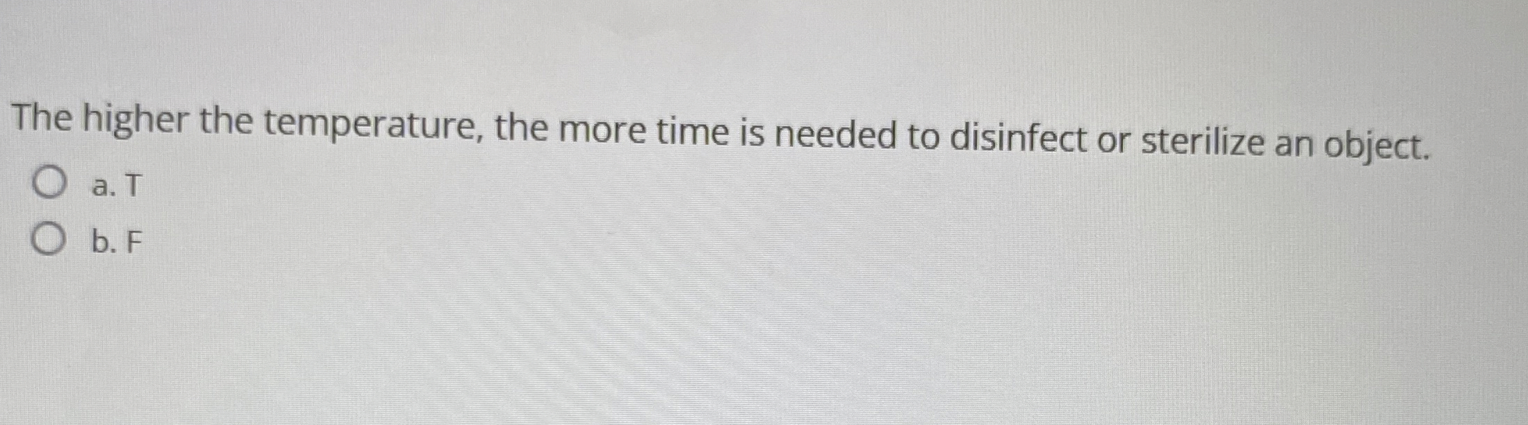 Solved The higher the temperature, the more time is needed | Chegg.com