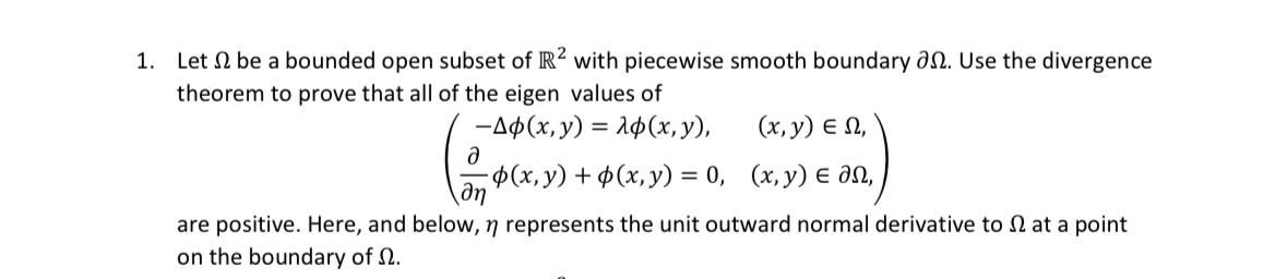 Solved Let Ω ﻿be a bounded open subset of R2 ﻿with piecewise | Chegg.com