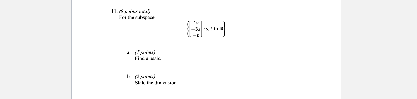 Solved (9 points total)For the | Chegg.com Solved (9 points total)For the | Chegg.com