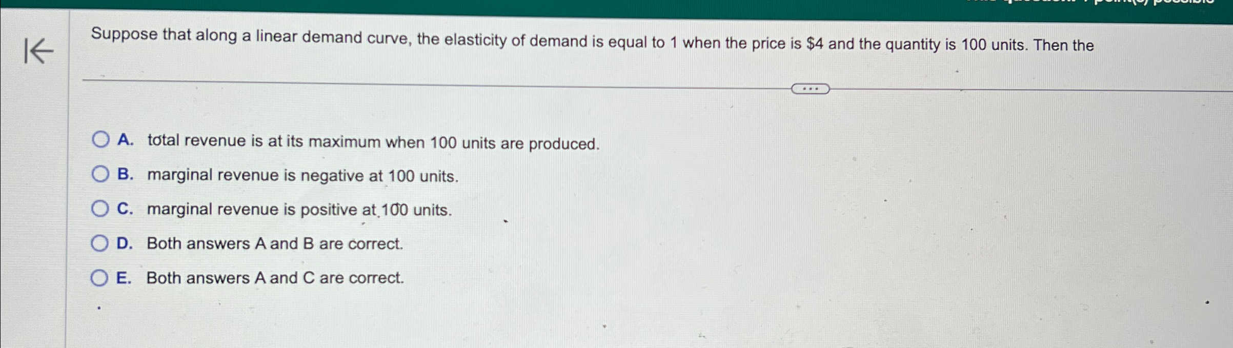 Solved Suppose that along a linear demand curve, the | Chegg.com