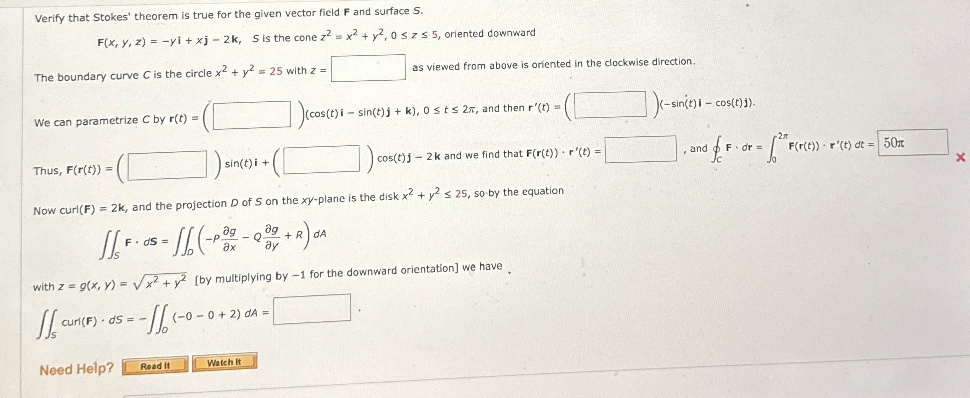 Solved Verify that Stokes' theorem is true for the given | Chegg.com