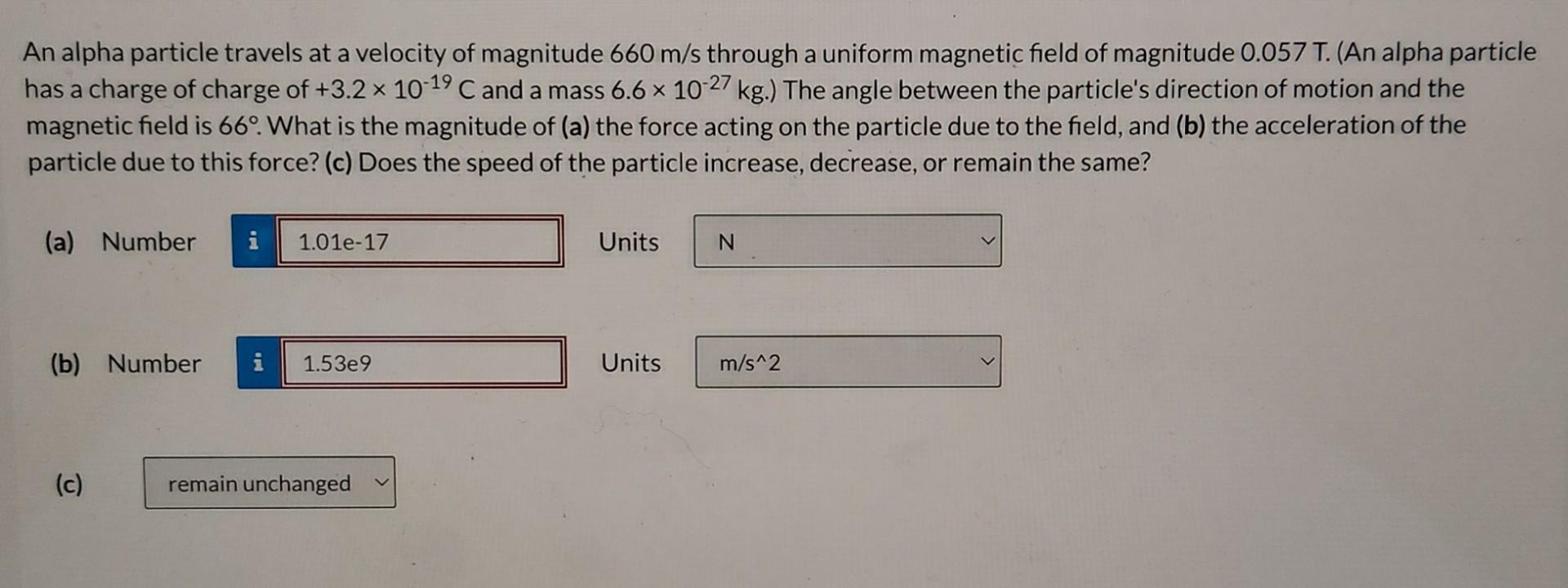 An alpha particle travels at a velocity of magnitude | Chegg.com