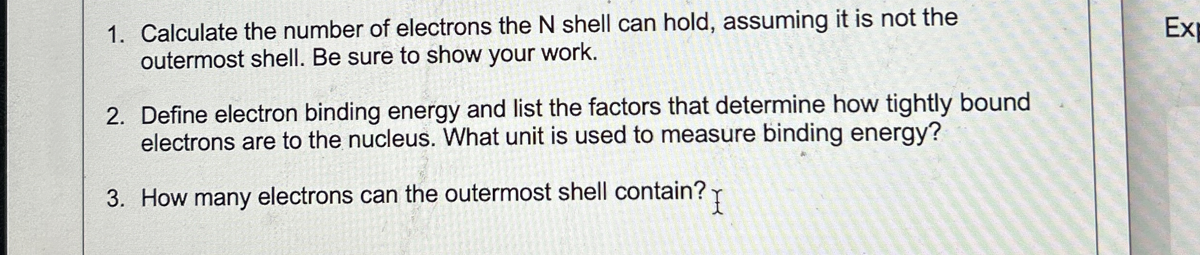 Solved Calculate the number of electrons the N ﻿shell can | Chegg.com