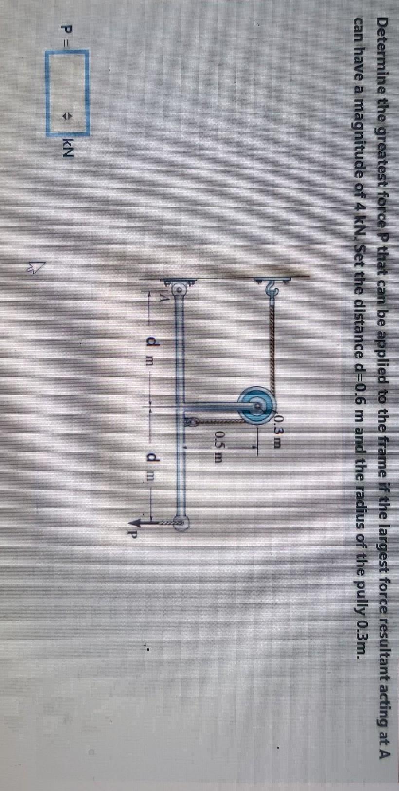 Solved Determine The Greatest Force P That Can Be Applied To