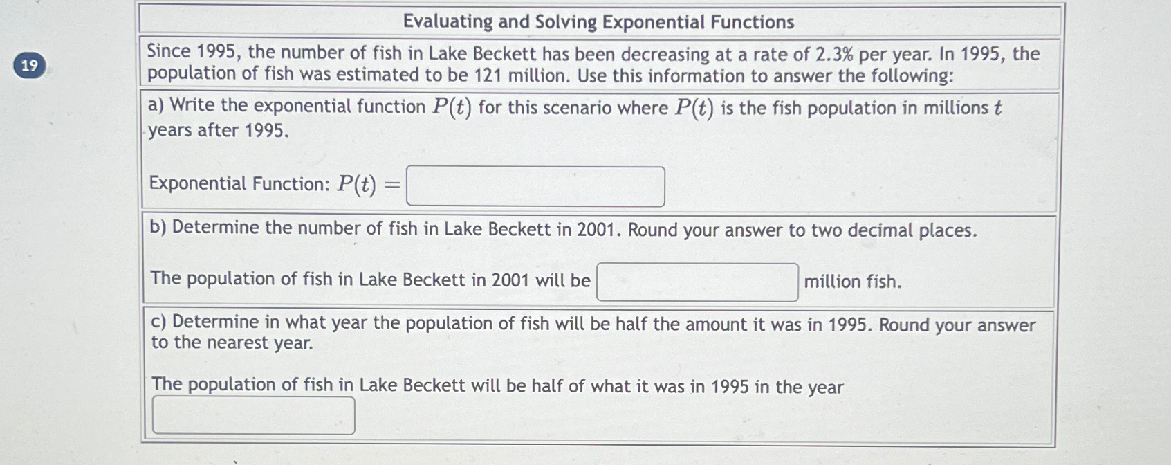 Solved Evaluating and Solving Exponential Functions19Since | Chegg.com