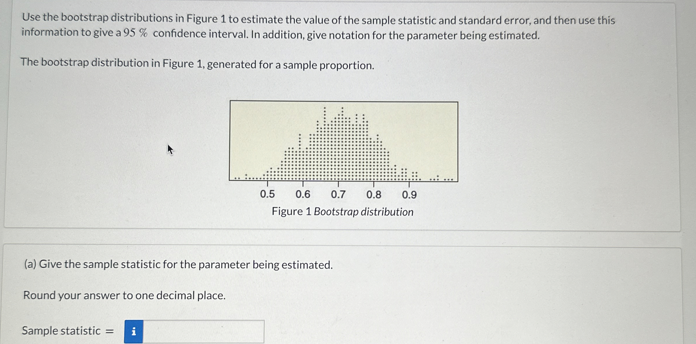 Solved Use the bootstrap distributions in Figure 1 ﻿to | Chegg.com