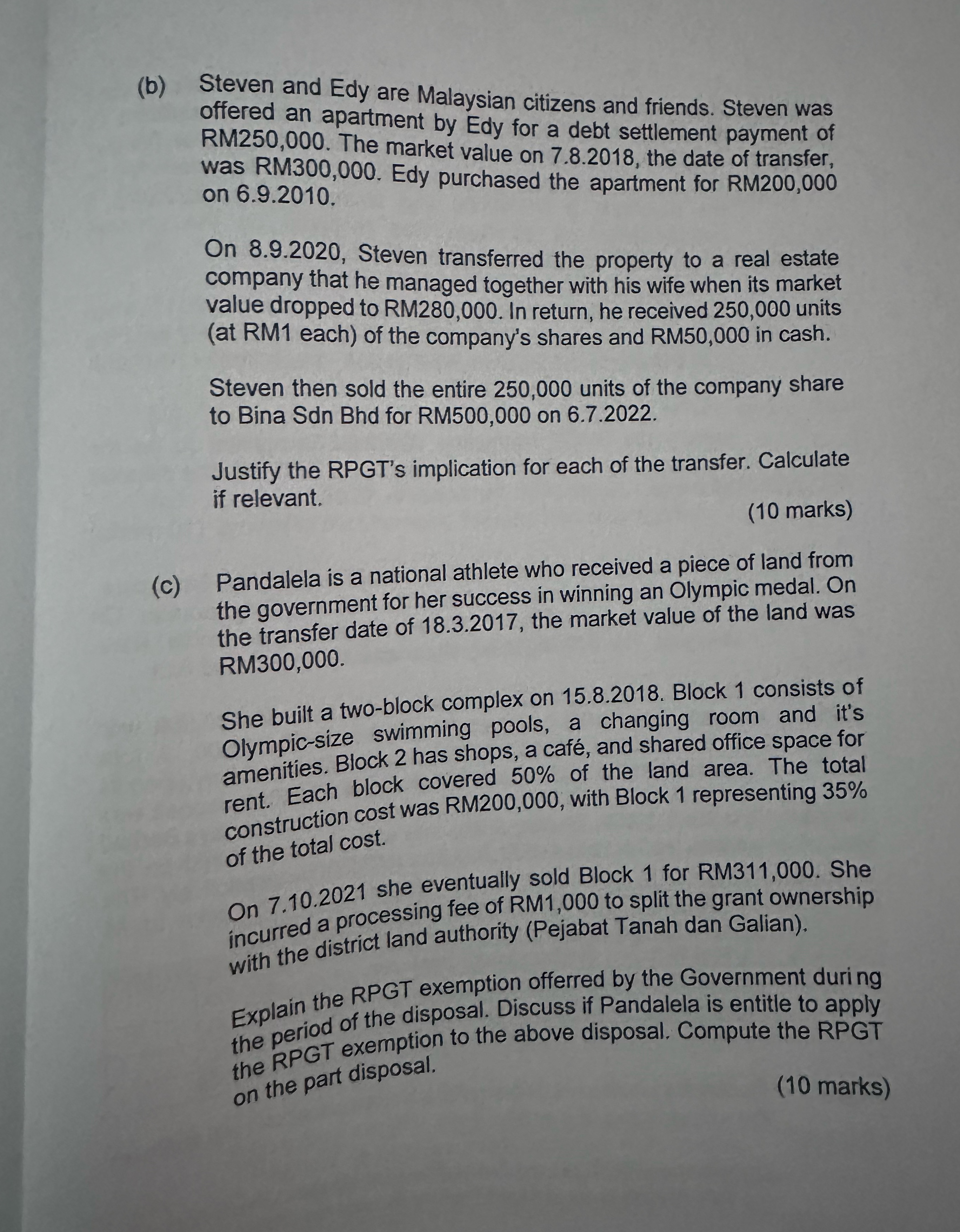 Solved (b) ﻿Steven and Edy are Malaysian citizens and | Chegg.com